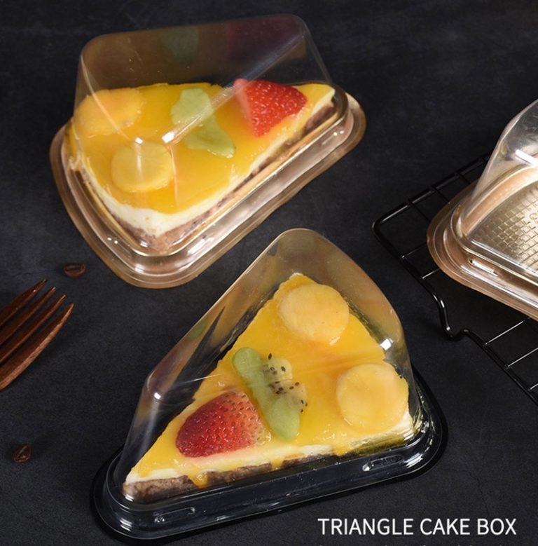 Clear slice cake box, plastic slice cake box, clear slice cake ...