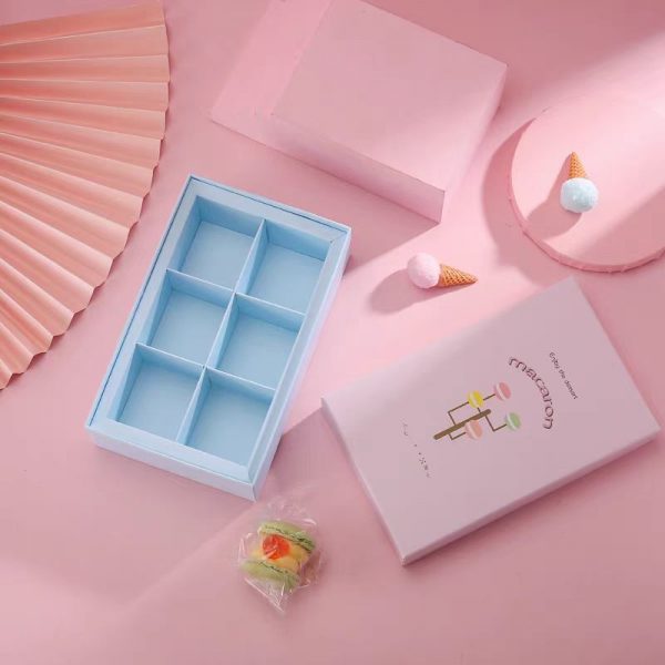 macaron gift box, macaron hard box, high end macaron box | Cake box ...