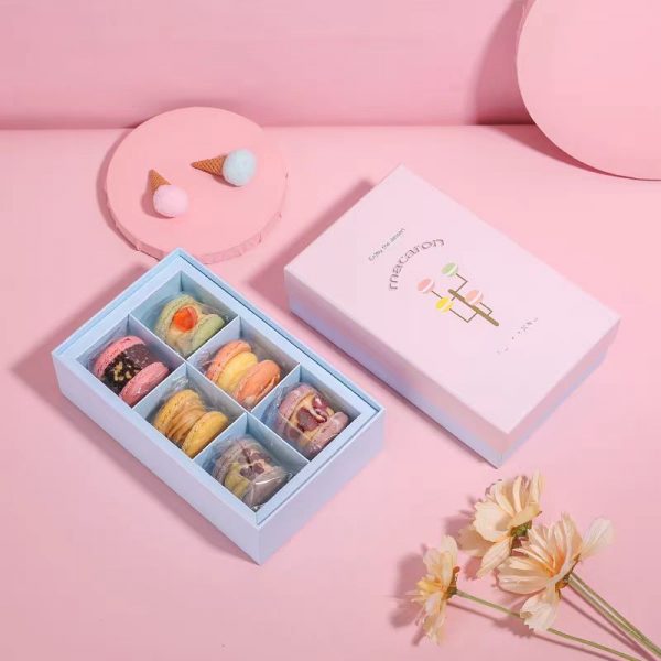 macaron gift box, macaron hard box, high end macaron box | Cake box ...
