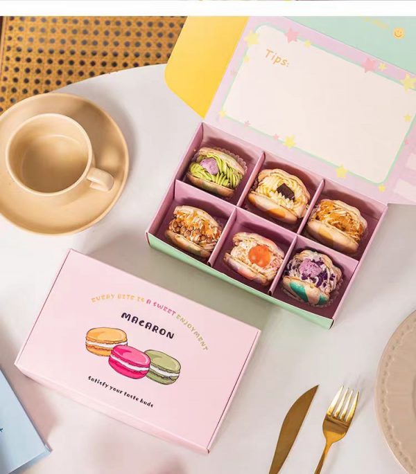 macaron gift box, macaron hard box, high end macaron box | Cake box ...