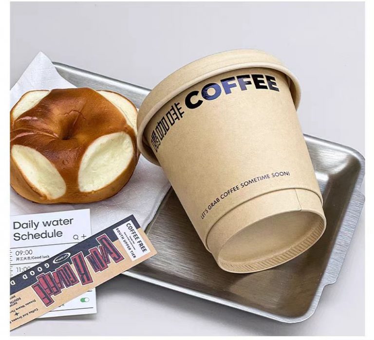kraft Paper Coffee Cup,custom paper cup, custom coffee cup | Cake box ...